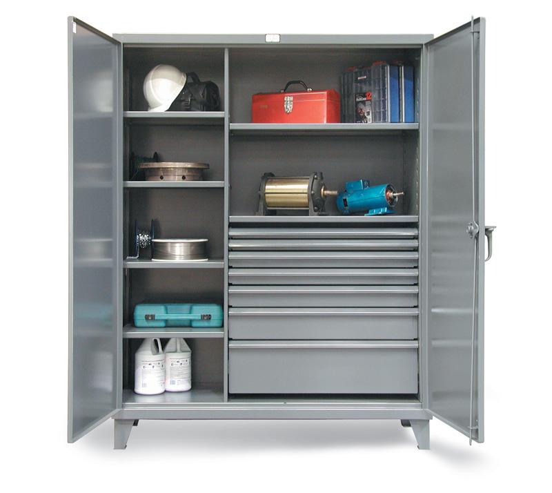6 shelf 7 drawer Drawer Cabinet, 60 x 24 x 72 in. - 56-246-7/5DB ...