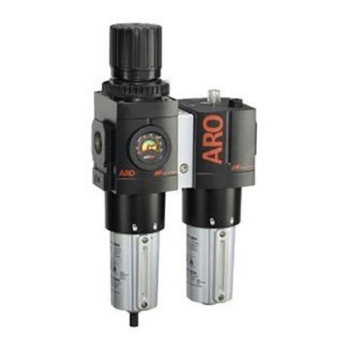 ARO 1/2 in. NPT 2 in 1 Filter-Regulator-Lubricator with Metal bowl with ...