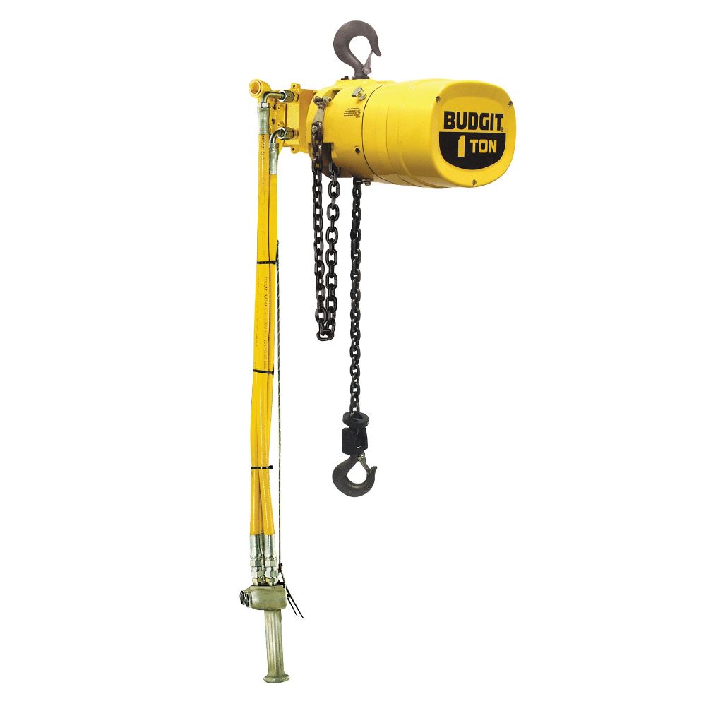 Budgit Series 6000 Air Chain Hoist, 1/2 Ton, 10' Lift, 16 FPM Max ...