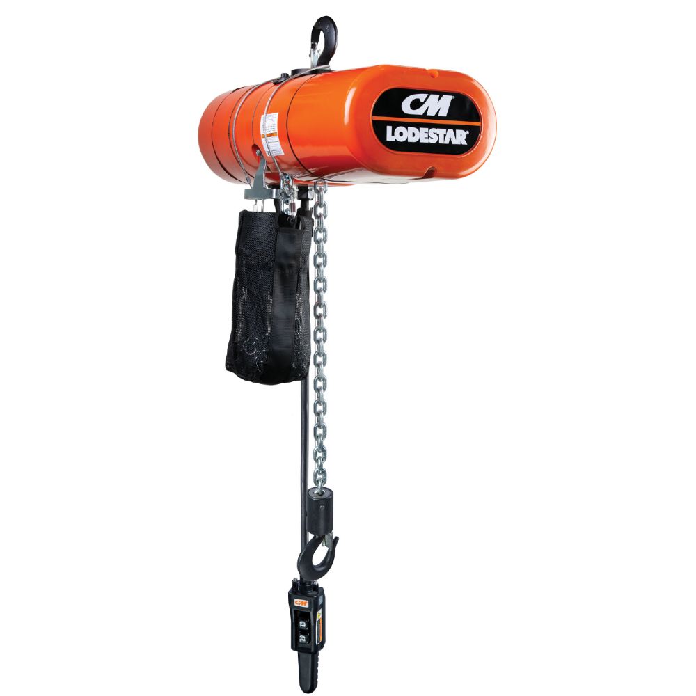 CM Lodestar Electric Chain Hoist, 1 Ton, 10' Lift, 32 FPM, 230-3-60 ...
