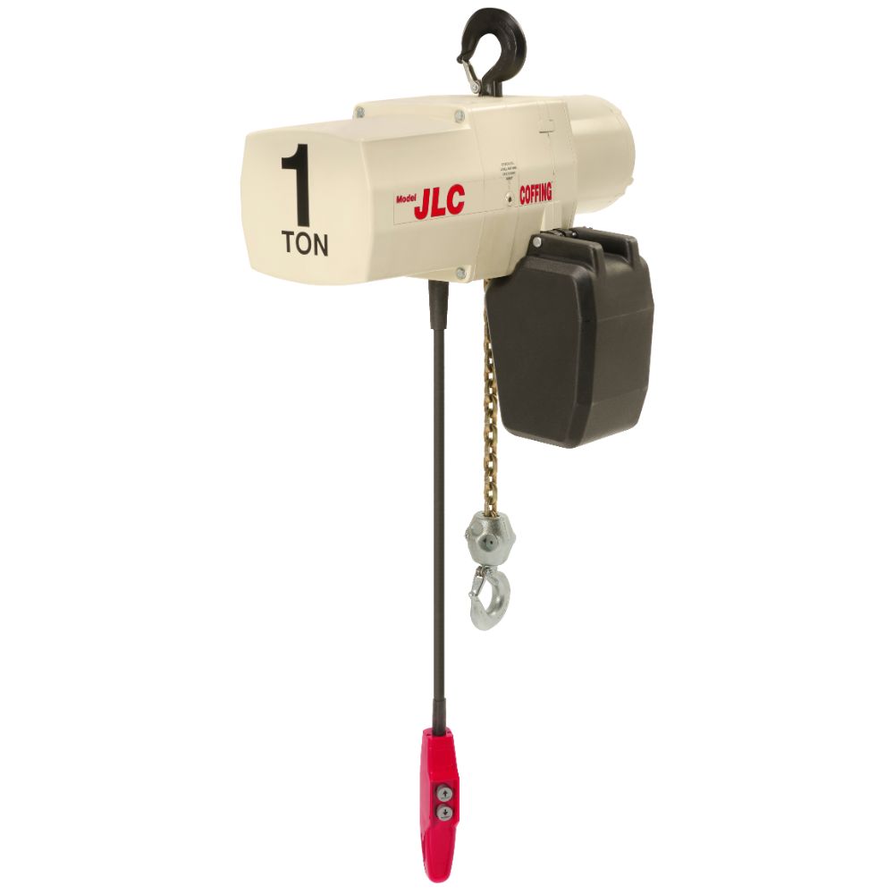 Coffing JLC Electric Chain Hoist, 1 Ton, 20' Lift, 16 FPM, 230/460-3-60 ...