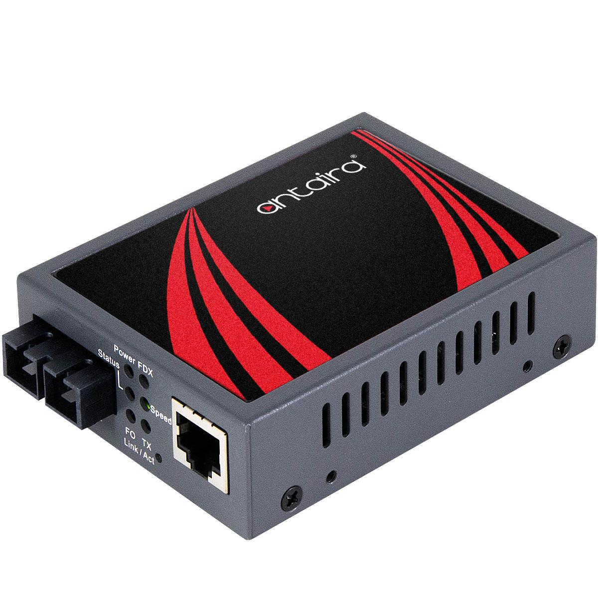 Antaira EMC-0201G-SC-S1 | 10/100/1000TX To 1000LX Media Converter ...