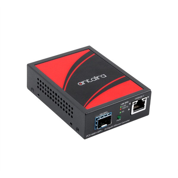 Antaira FCU-6001-SFP+ | 10G/5G/2.5G/1G Copper to 10GBASE-X SFP+ Media ...