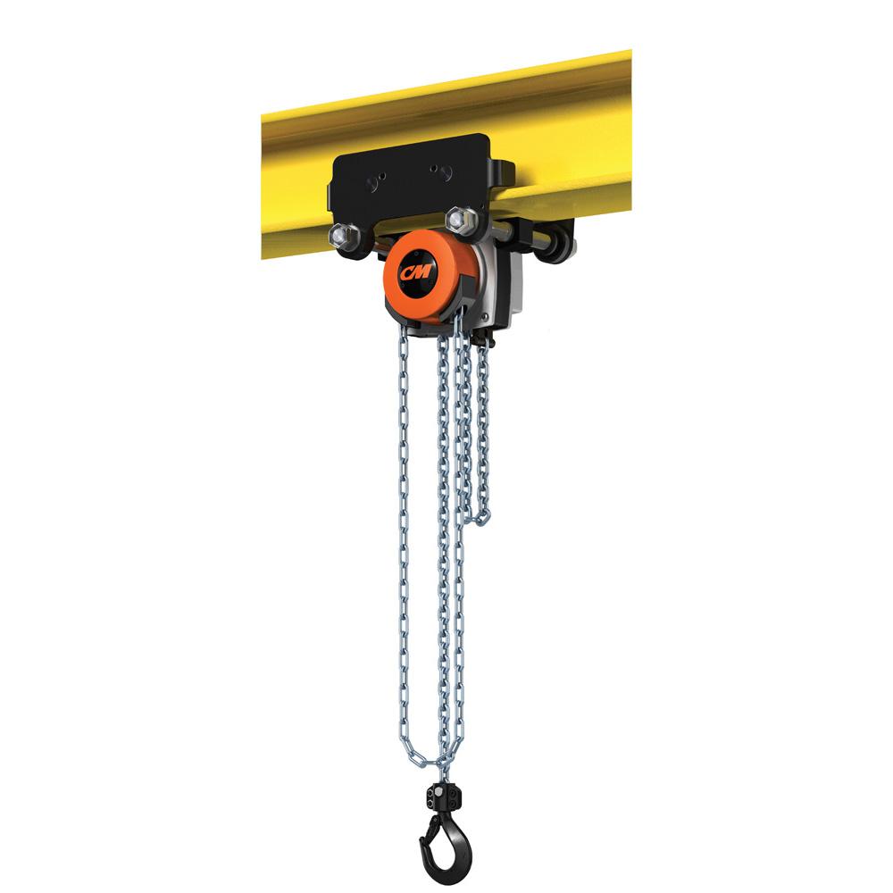 Cm Hu1000pa20 Hurricane 360 Hand Chain Hoist With Army Type Integrated Plain Trolley 1t 20 