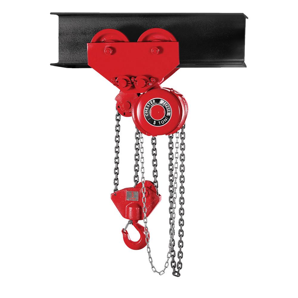 Chester 1312-0150 | Zephyr Army-Type Geared Trolley Hoist, 1-1/2T, 8 ...