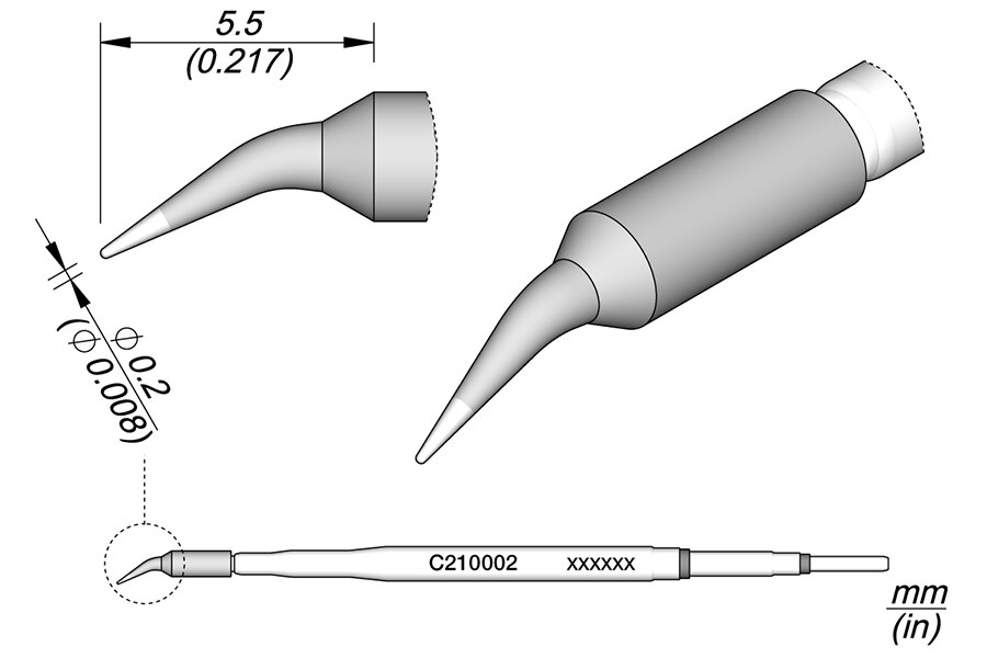 JBC C210002 Cartridge, Bent Ø0.2 - Flexible Assembly Systems