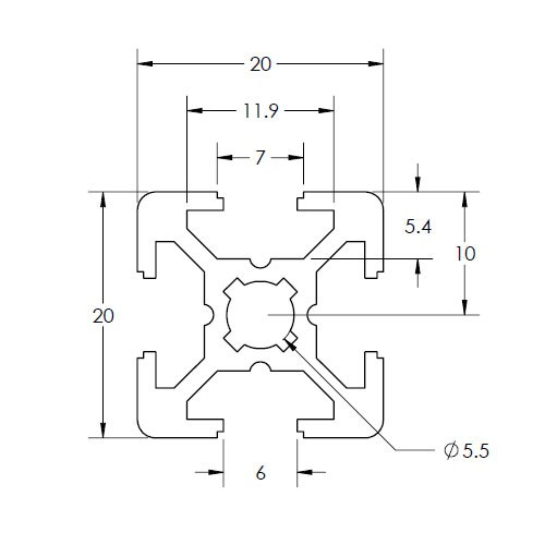 TSLOTS 20 series Modular Extrusions | Flexible Assembly Systems
