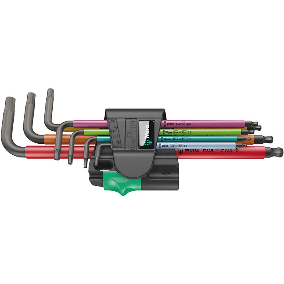 Wera 022534 Long Arm Hex Key Set, 950 Spkl/7 B Sm Multicolour Magnet ...