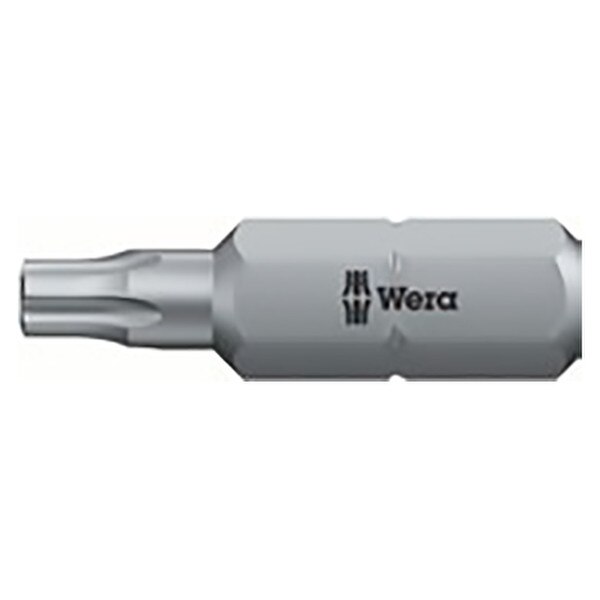 Wera #15 x 25mm Torx five-lobe Insert Bit with Bore Hole, 1/4 Hex, 873/ ...