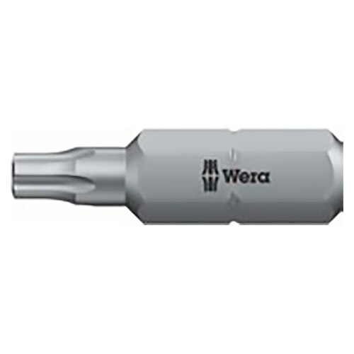 Wera #10 x 25mm Torx five-lobe Insert Bit with Bore Hole, 1/4 Hex, 873/ ...