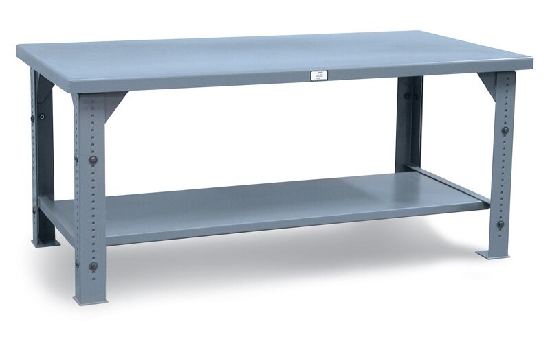 Strong Hold T4830-AL-MT Adjustable Height Shop Table, 5500 lb. capacity ...