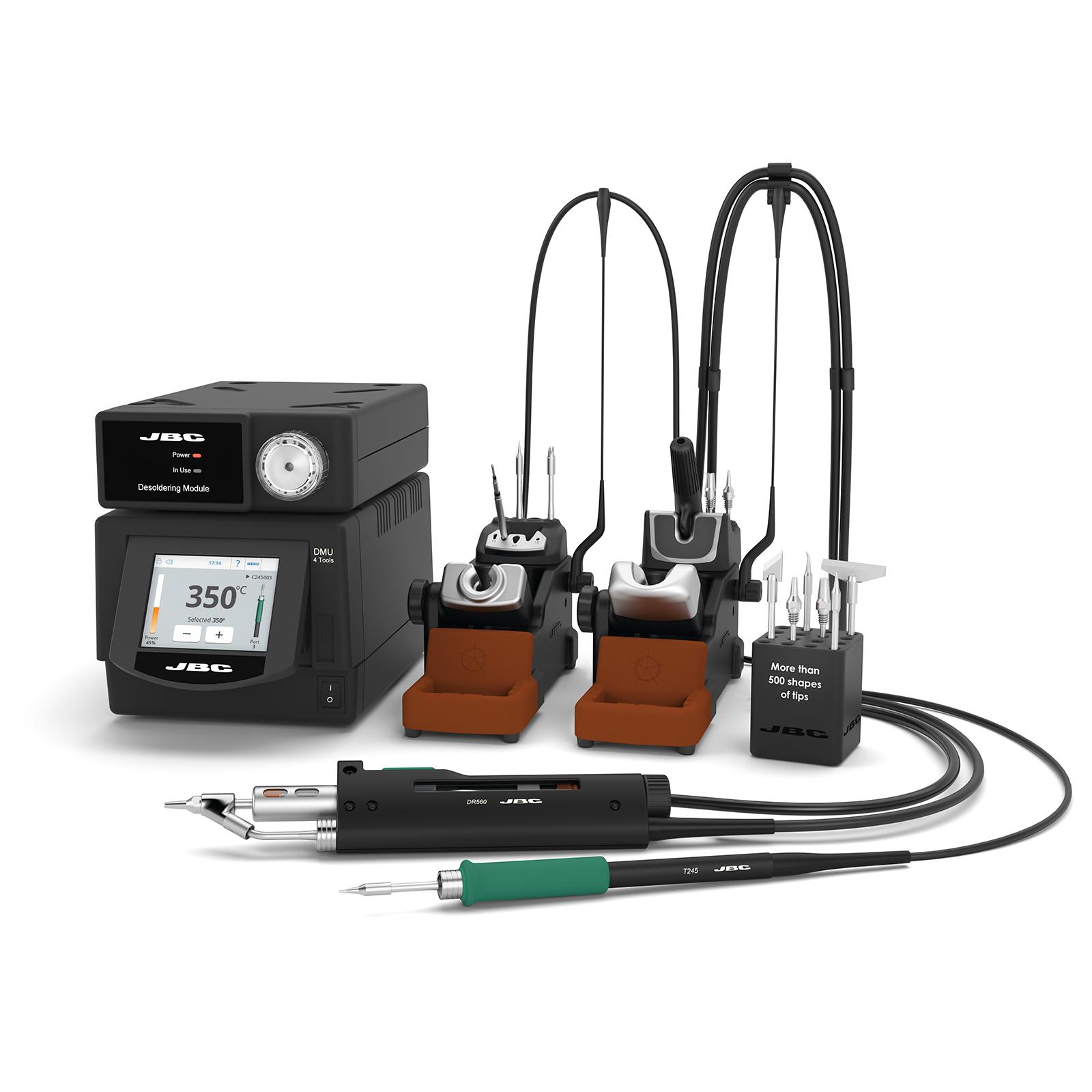JBC DMSE-1QB | 120V 4-Tool Rework Station | Flexible Assembly Systems