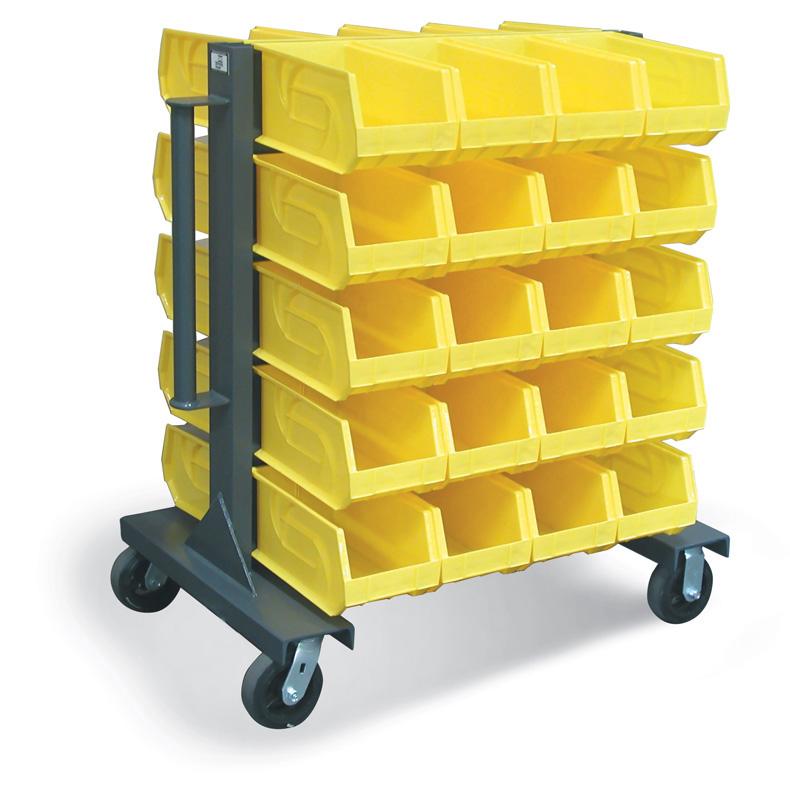 Heavy-Duty Mobile Bin Rack, 40 bins, 37 x 28 x 40 in. - 3.33.2-BR-40CA ...