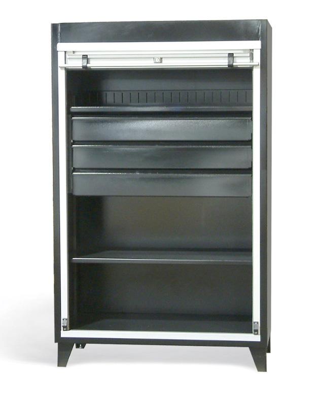 2 shelf 3 drawer Roll-Up Cabinet, 1200 lb capacity, 48 x 24 x 72 in ...