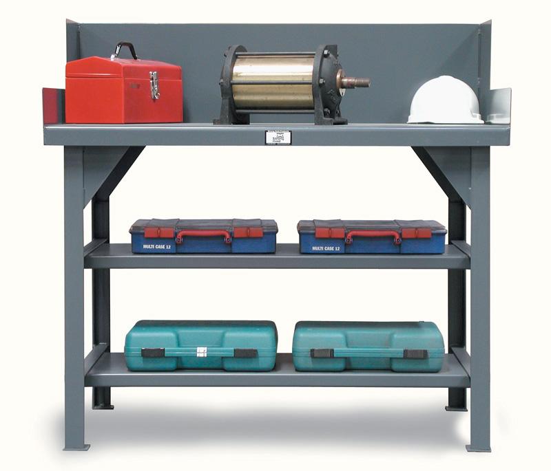 Shop Table with 2 lower shelves, 5500 lb capacity, 48 x 30 x 34 in ...