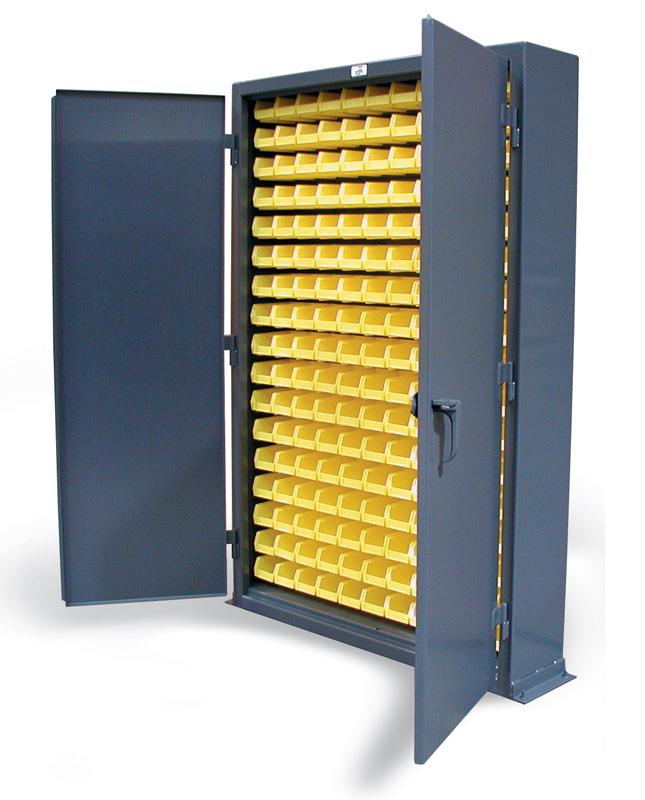Slim-Line Bin Storage Cabinet, 187 bins, 48 x 10 x 72 in. - 46-BSC-100 ...